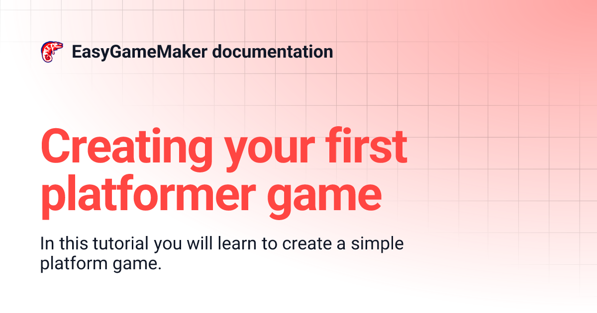 Creating your first platformer game | EasyGameMaker documentation